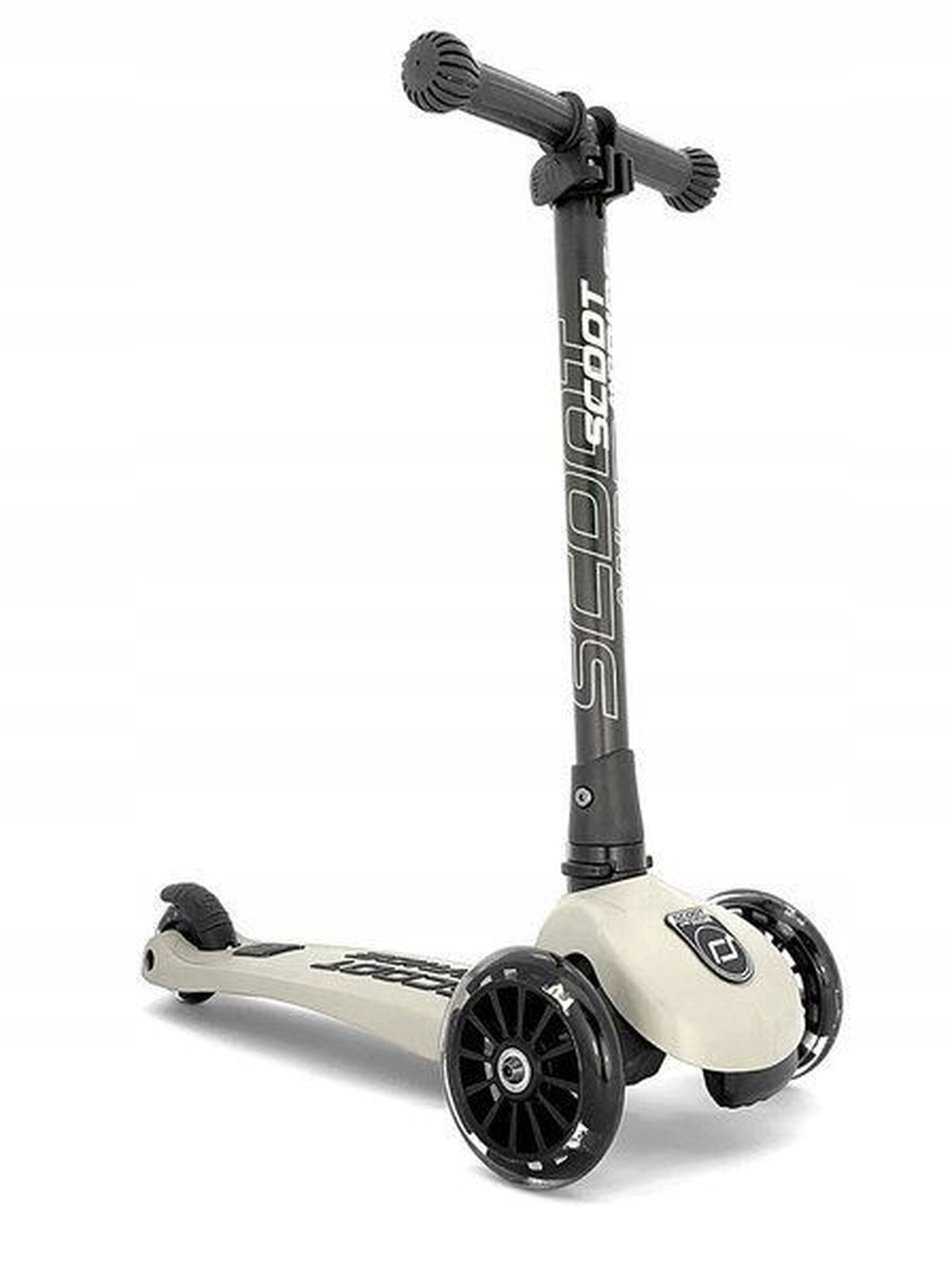 Детский самокат Scoot And Ride - Highwaykick 3 LED трехколесный складной самокат с подсветкой колес, бежевый- 96344