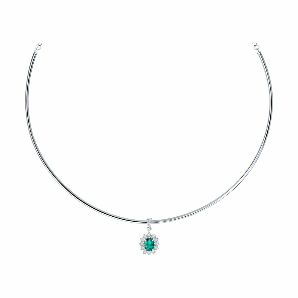 Колье, белое золото, 585 проба