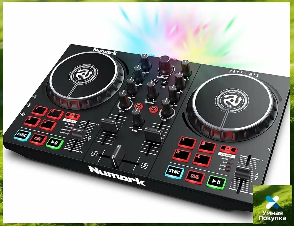 Numark Party Mix II Контроллер DJ / DJ для Serato DJ Lite и Algoriddim DJAY Pro AI