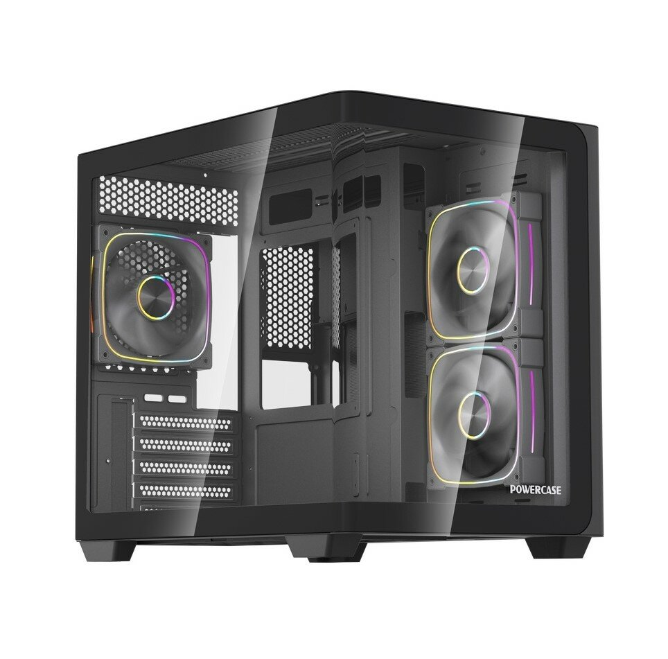 Компьютерный корпус Powercase Vision Micro M5B, черный CVMM5B-A3