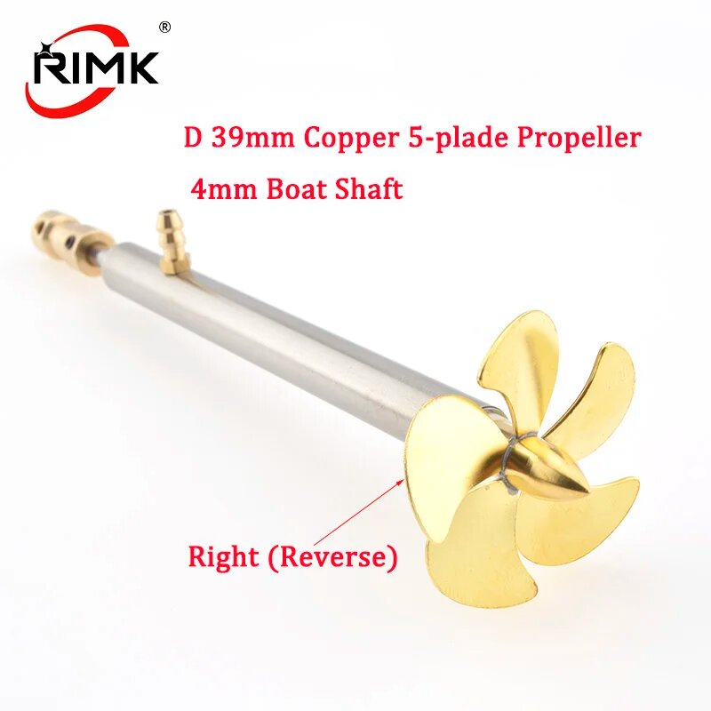 Приводной вал для лодки 4 мм, медный пропеллер D39 мм, комплект 035 L35cm -4x5mm