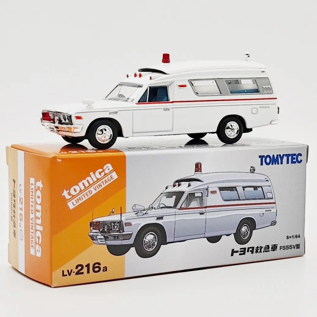 TAKARA TOMY TOMYTEC 1/64 TLV-216A Ambulance FS55V Новая коллекционная серия, литая под давлением, игрушечная машинка из сплава, праздничный подарок