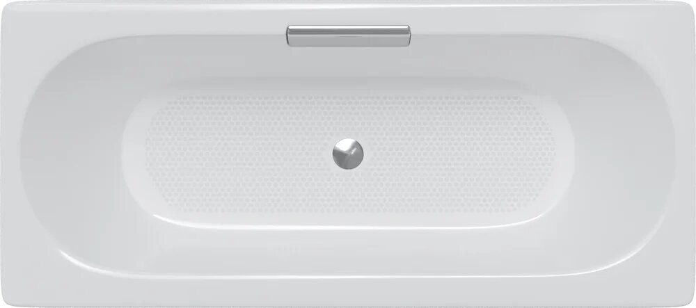 Чугунная ванна Jacob Delafon Volute E6D900-0 без опоры 180x80, 230 л, встраиваемая, прямоугольная, белая, глянцевая, антискользящее покрытие, в современном стиле