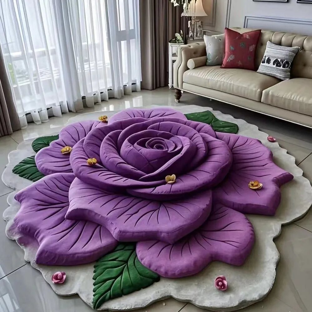 Ковер цветок розы 55x55 см