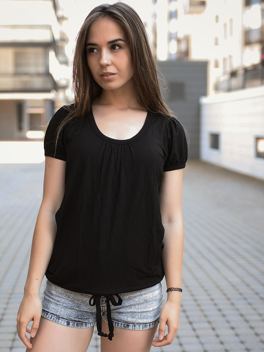 Блузка женская свободная с завязками