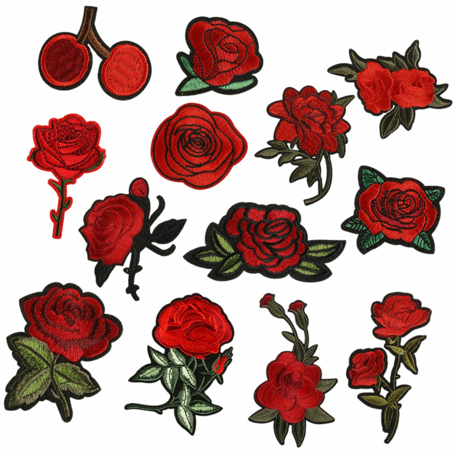 13 шт Цветочные вышитые аппликации для одежды