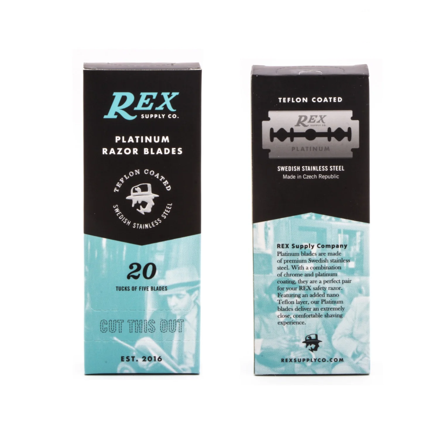 Блок лезвий для Т-образной бритвы Rex Platinum (100 шт.)