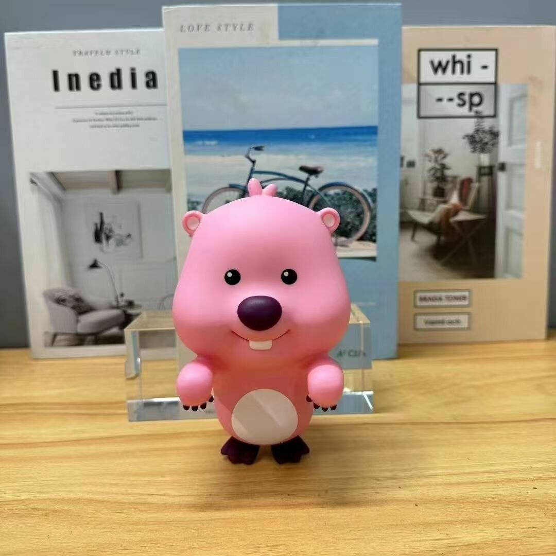 Фигурка Лупи Бобер для авто с круглыми глазами, милый сувенир в коробке для декора салона