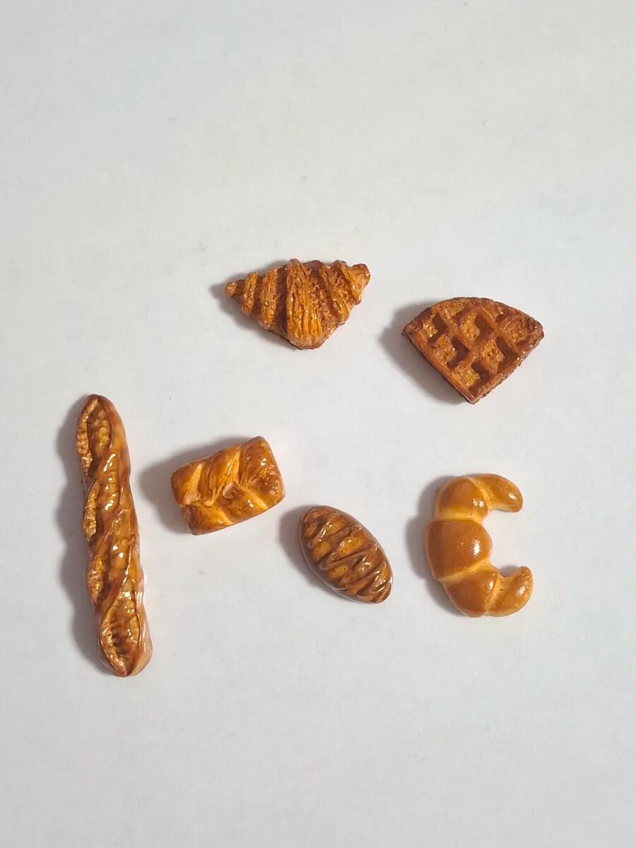 Набор миниатюр - 6 шт, для ватной игрушки, домика