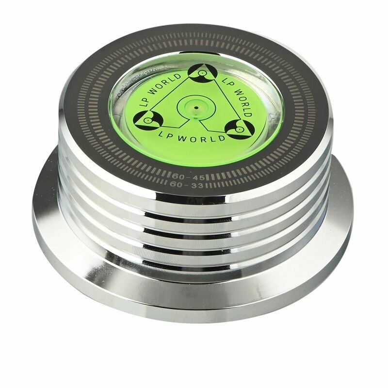 60 Гц Проигрыватель Виниловых Пластинок LP Со Стабилизатором Поворотного стола Серебристого цвета