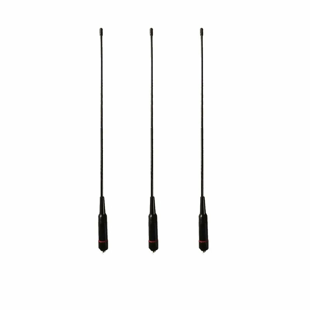 Трехдиапазонная антенна Radtel 144/220/430 МГц, 35 см, гибкая, разъем SMA-Female (комплект 3 шт.) (Цвет товара: черный)