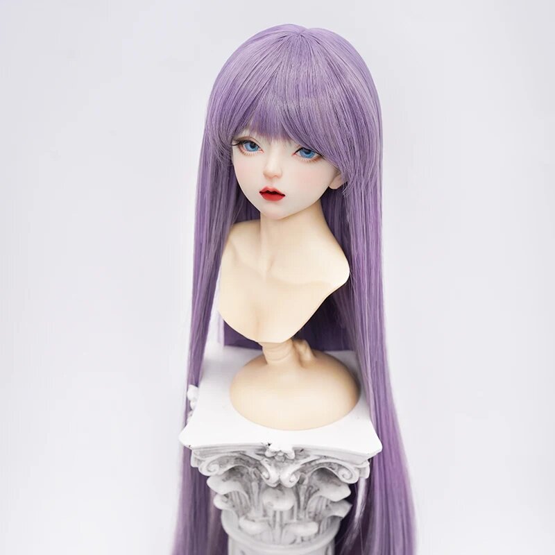 Парик для куклы BJD, длинный с челкой, цвет 05, 16.5-17.5 см