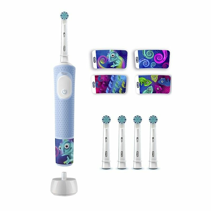 Детская электрическая зубная щетка Oral-B D103. 413. 2K тип 3708 (от 3-х лет), со сменными насадками PROKids EB10S 4шт