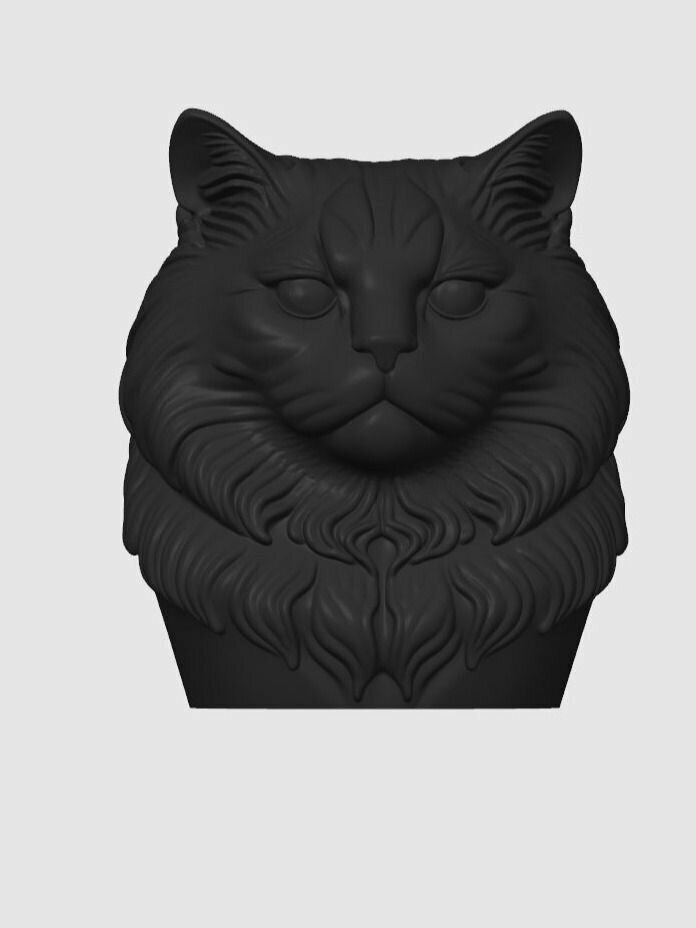 Эксклюзив! Статуэтка кошки - Сибирская кошка (10 см, черный) - Милый друг, подарок, талисман