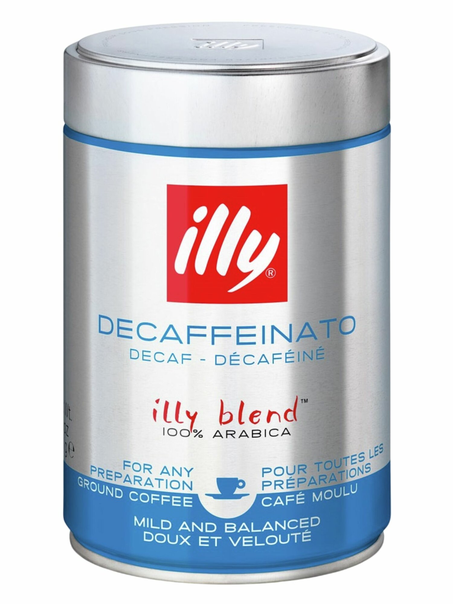 Кофе молотый без кофеина ILLY Decaffeinato (Италия) 250 гр.