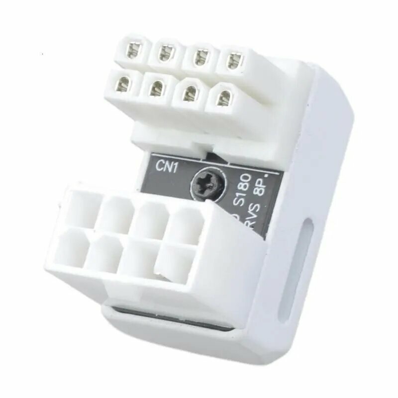 Адаптер питания видеокарты 8-pin под углом 180 , Белый - Обратный ход