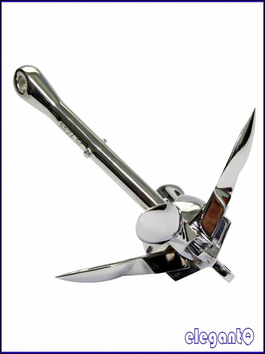 Надувная лодка из нержавеющей стали 316, железный металлический якорь совместим с плота, рыбацкой лодки, каяка, 0,7 кг