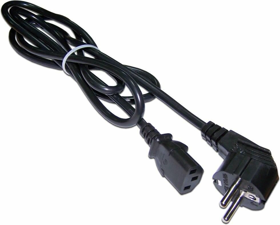 Шнур питания Lanmaster C13-Schuko, проводник 3х0,75мм2, 3 м, 220В, 10А, черный (LAN-PP13/SHA-3.0-BK)
