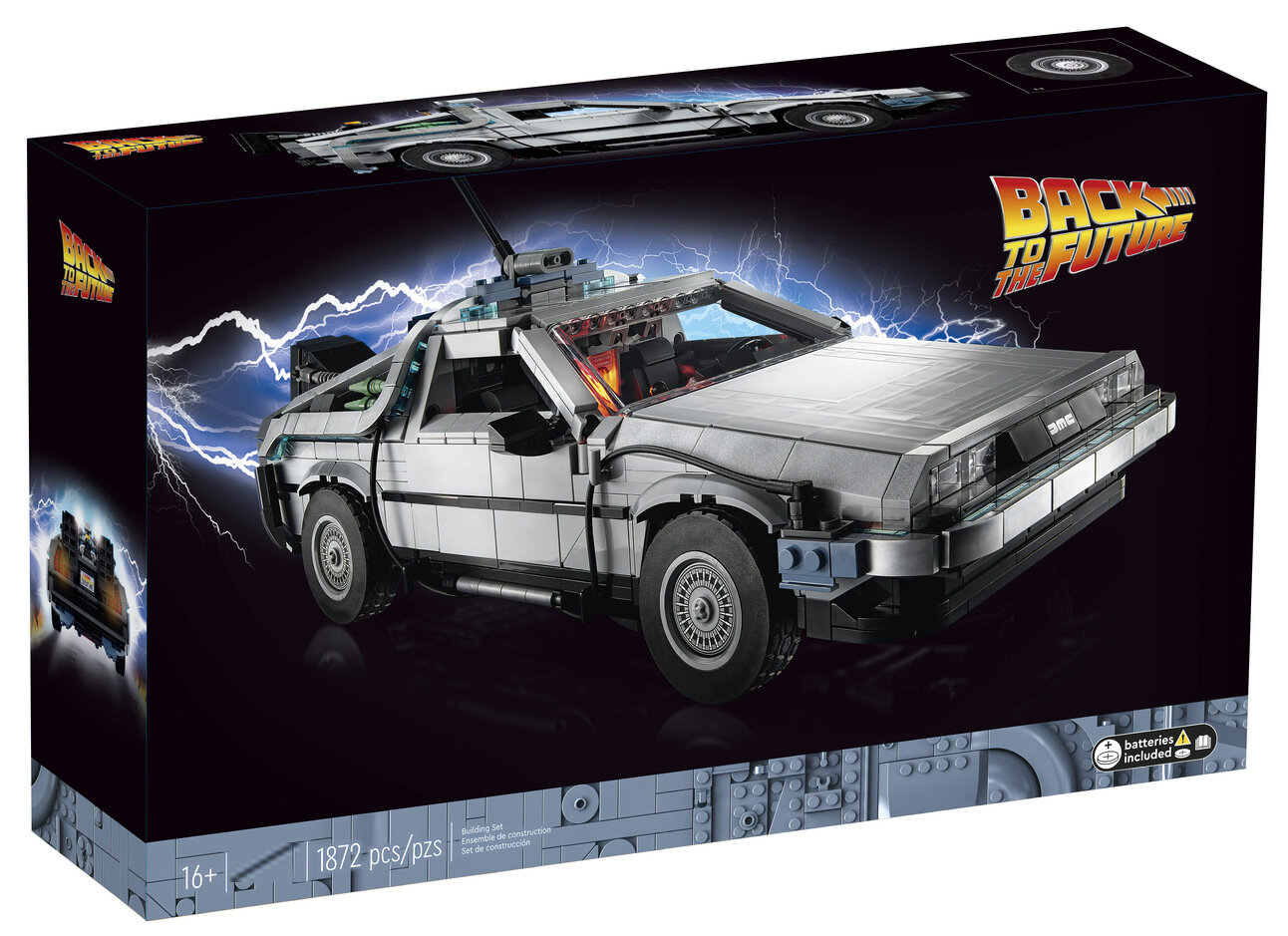 Совместимость с Lego «Назад в будущее», концепт-кар Time DeLorean, машиностроение, кирпичи, игрушка для мальчика