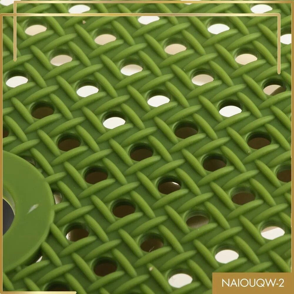 Табурет Naiouqw-2 зеленый круглый, 1 шт. пластиковый для гостиной 37x46x20 см — фото 1