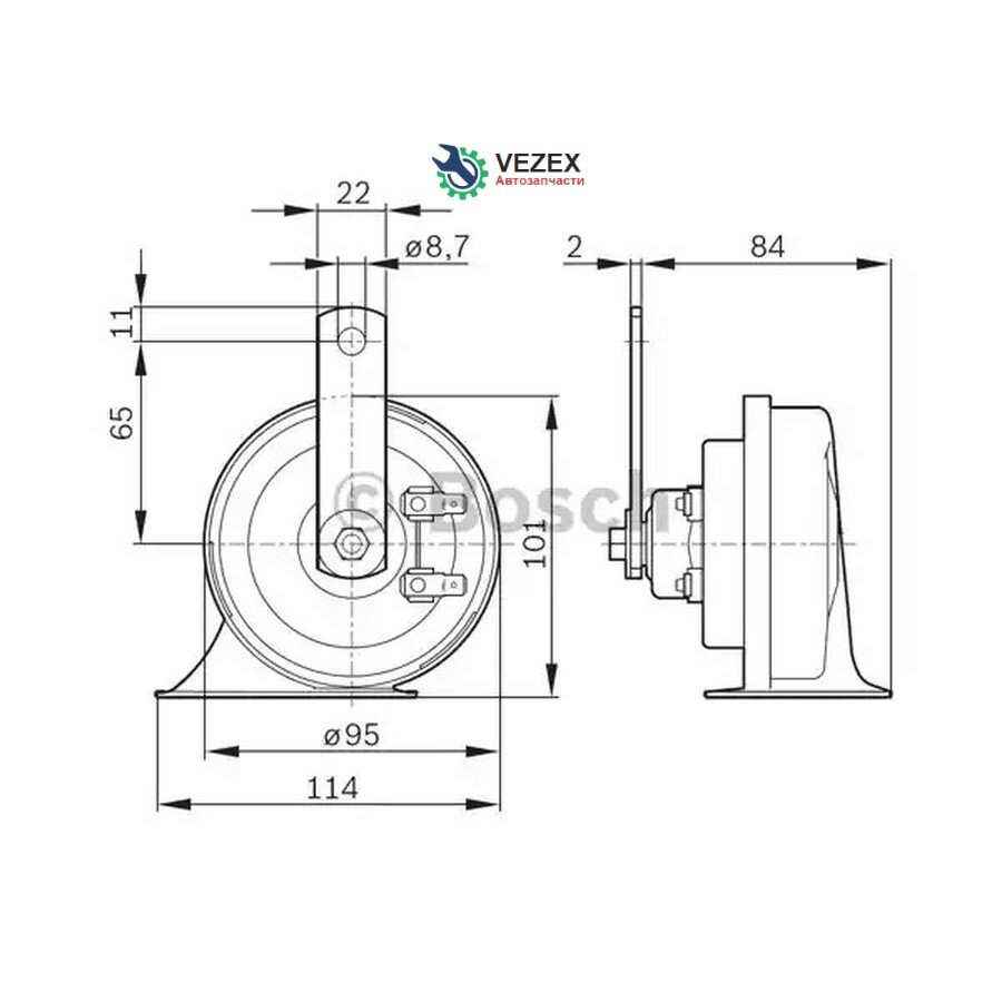BOSCH 0986AH0507 Сигнал звуковой