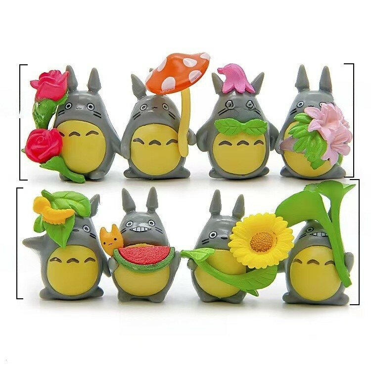 Коллекция игрушек тоторо pvc слепая коробка с сенсорным и когнитивным развитием для детей гриб mushrooms