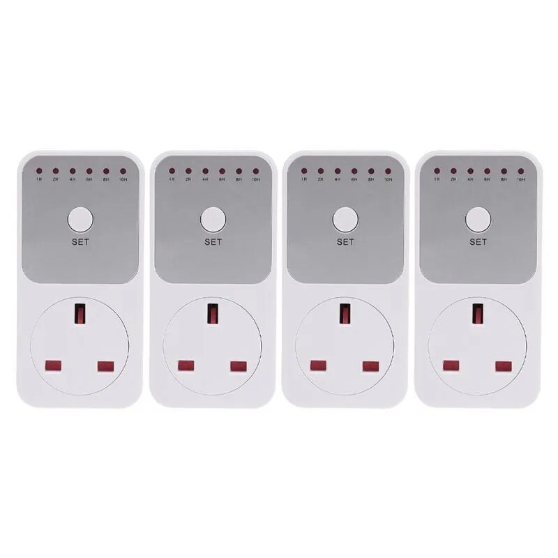 4X Интеллектуальное управление, таймер обратного отсчета, розетка, вилка Великобритании