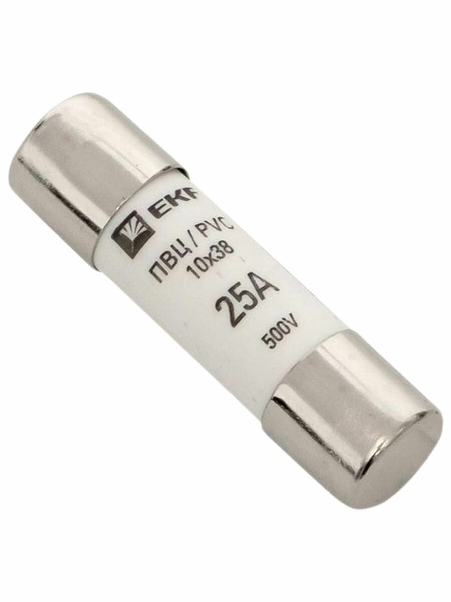 Вставка плавкая цилиндрическая ПВЦ 10х38 25А EKF pvc-10x38-25