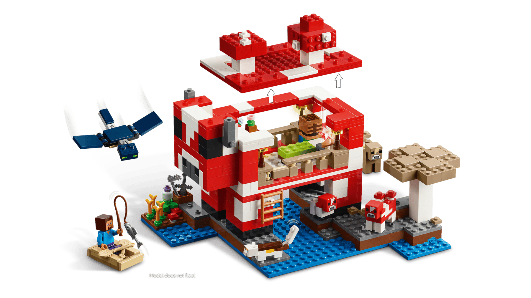 Конструктор LEGO Minecraft The Mooshroom House 21270 МУУхоморный дом, 500 дет. — фото 1