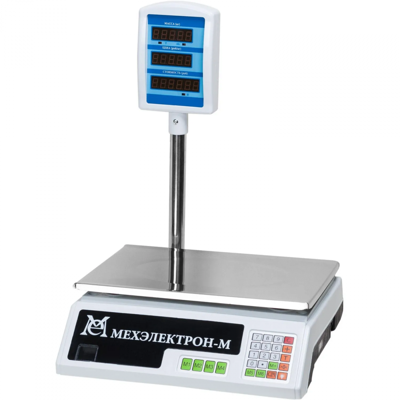 Весы торговые Мехэлектрон-М ВР4900-15-2Д-СДБ 05 до 15 кг, LЕD, со стойкой 2291849