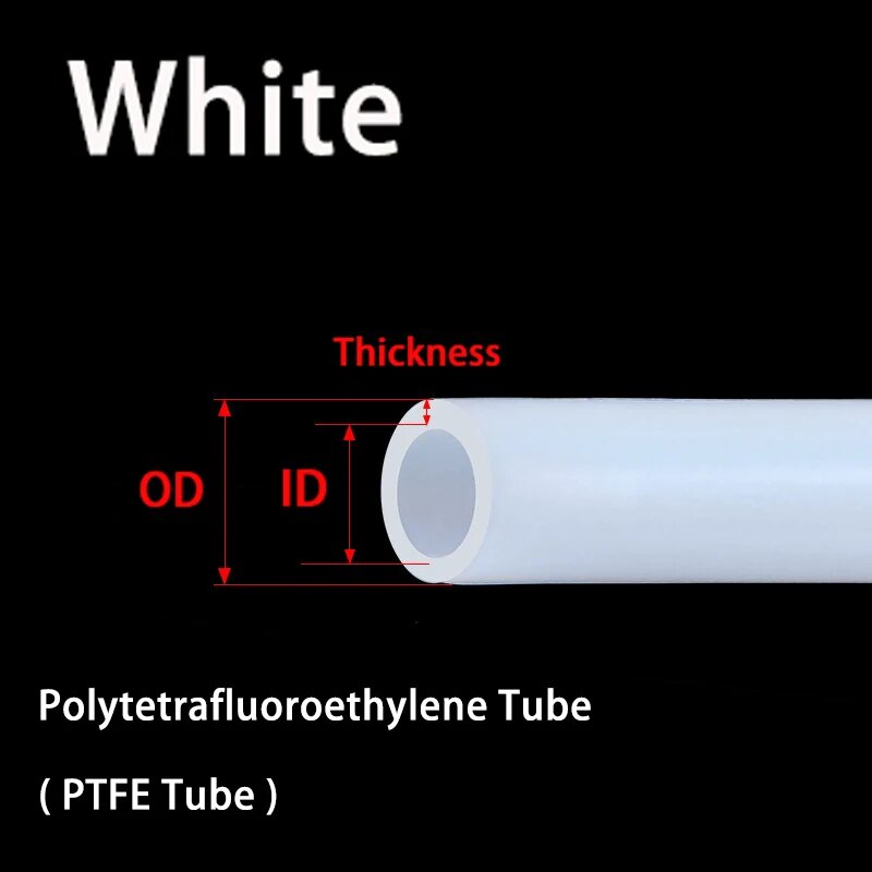 GooBetter трубка птфэ 0.3~10 мм 0.5x2mm, White