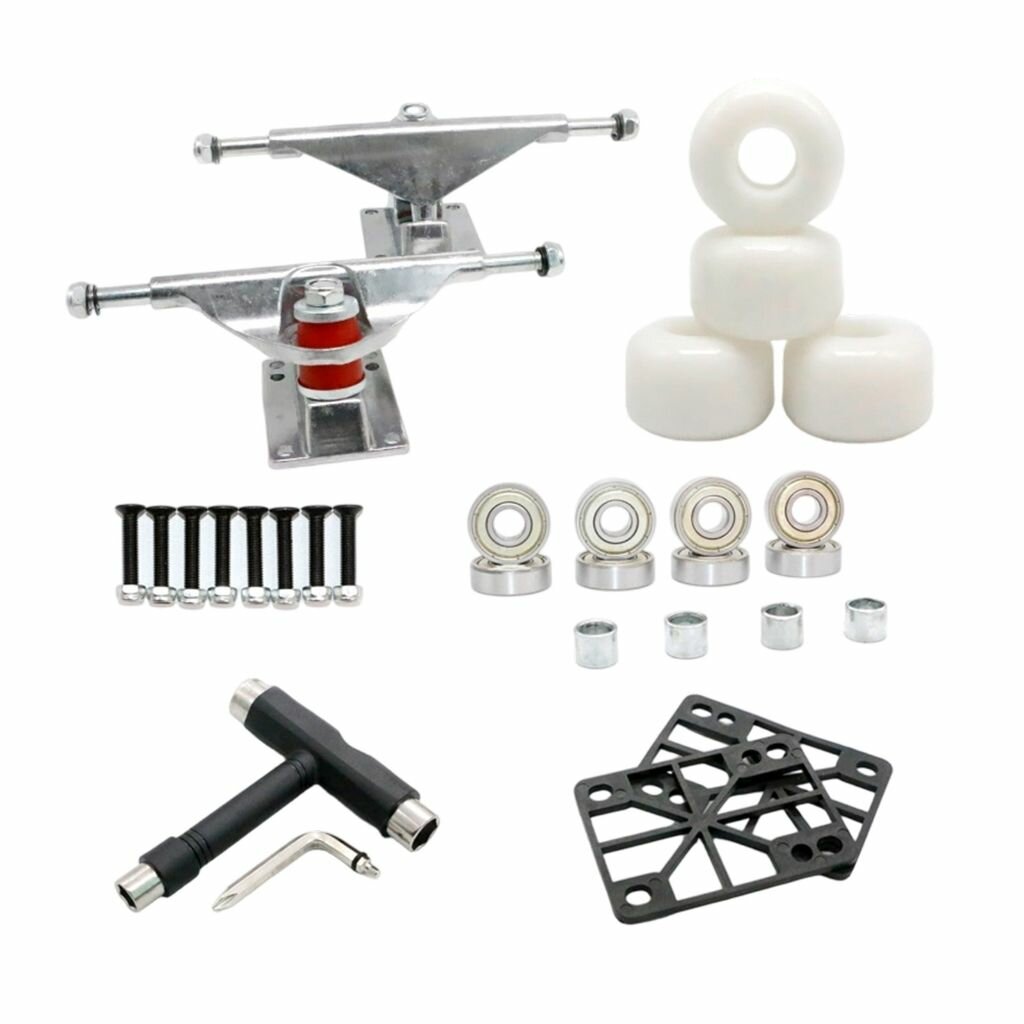 Мост для скейтборда 5-дюймовый комплект кронштейнов seagull с двойной деформацией моста для скейтборда-серебристый