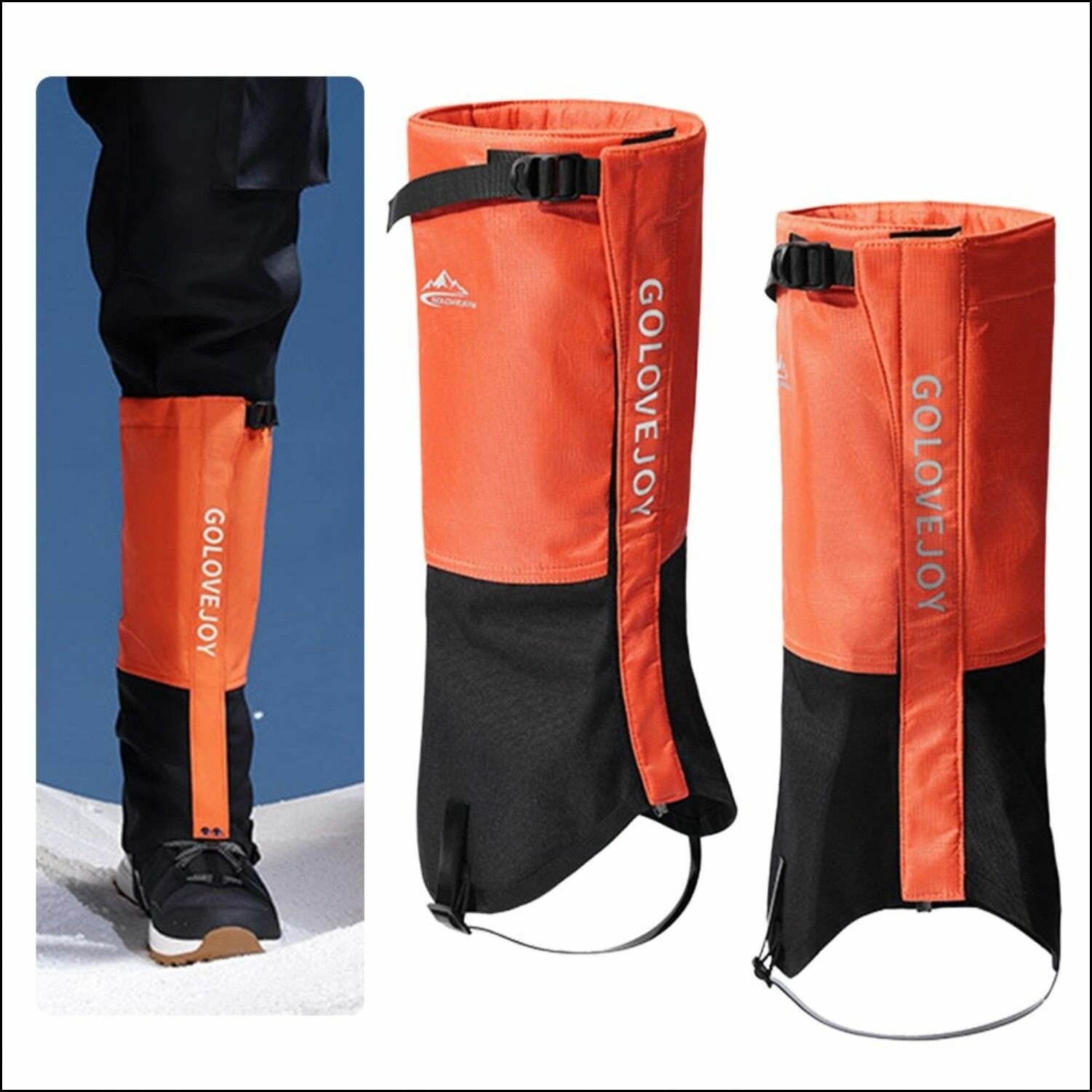 Снегоступы с усиленным дном, регулируемый натяг, комфорт по ноге, оранжевые