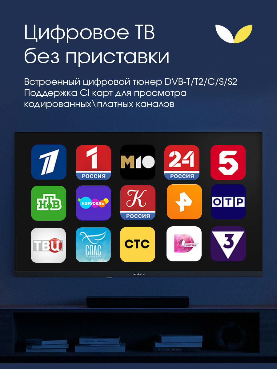 Телевизор Topdevice 32 TDHTV32NHD_BK — фото 1