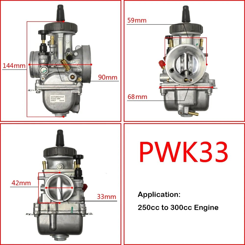 Карбюратор PWK 33 34 35 36 38 40 42 мм для мотоциклов Honda CR250R, гоночных скутеров, кроссовых мотоциклов и квадроциклов