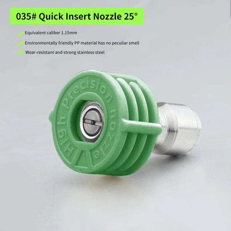 Трассерная насадка форсунка для мойки высокого давления Насадка для автомойки высокого green 035