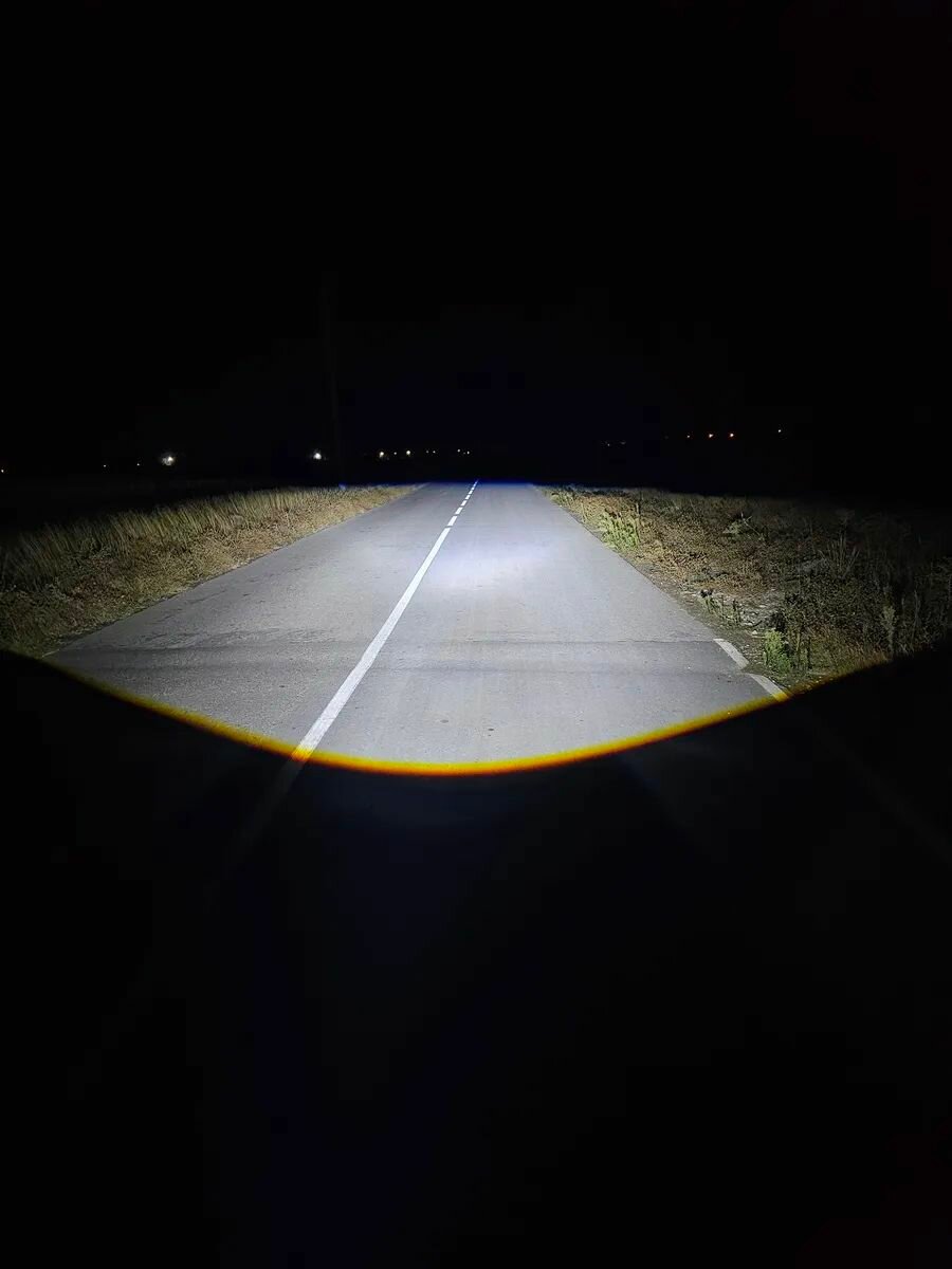 LED ПТФ K10 для Kia Rio 3 дорестайлинг / 80W 6000K / противотуманные фары линзы 2.5 дюйма / комплект 2 шт.