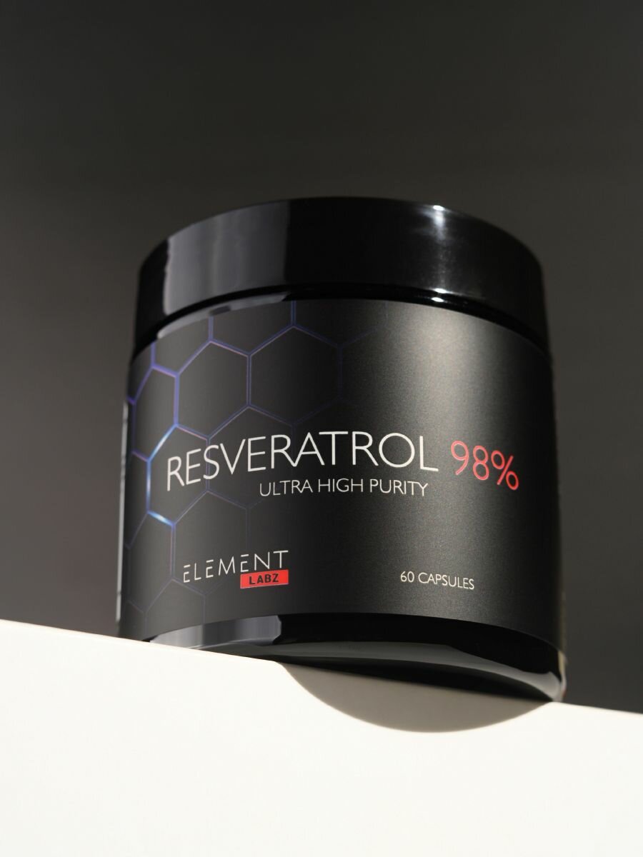 Ресвератрол 98% 300 мг витамины для женщин и мужчин, антиоксидант для сердца и сосудов, для похудения, капсулы 60 штук