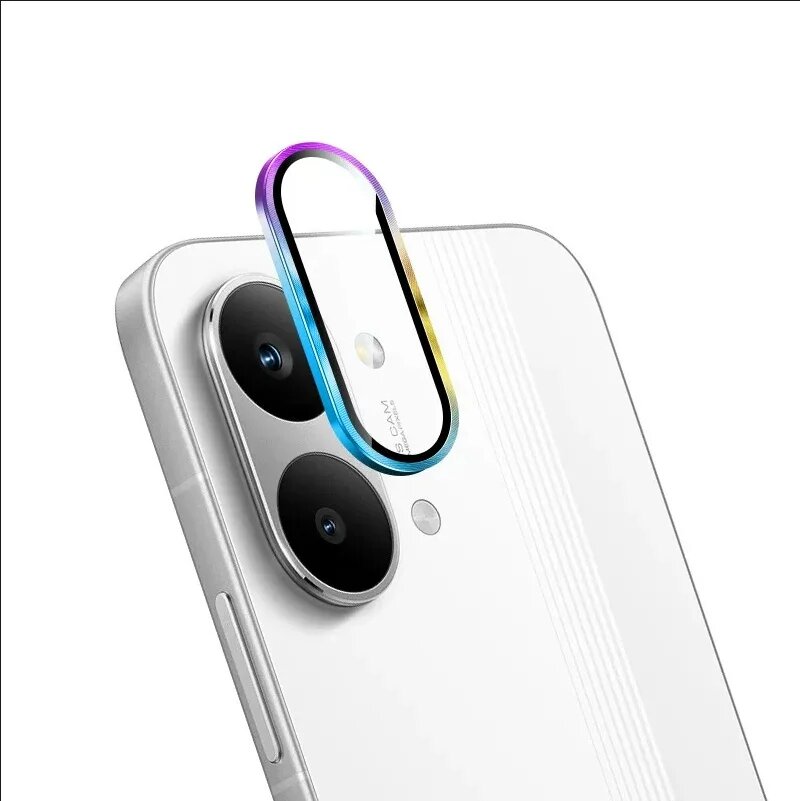 Защитное 3D изогнутое стекло для камеры Xiaomi Poco X8 Pro Max с Белый, MI POCO X8 ProMax, colorful
