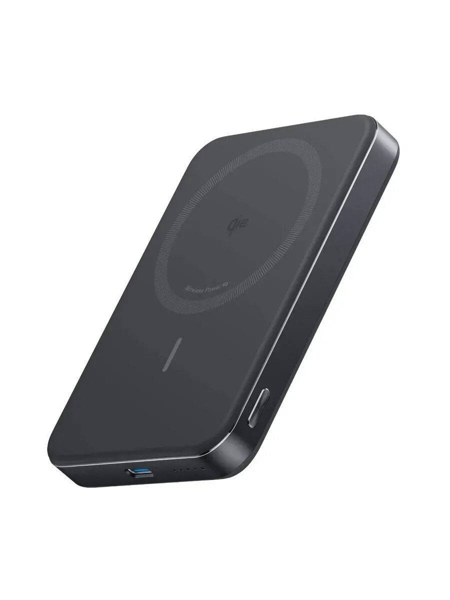 Внешний аккумулятор Anker "MagGo Ultra Slim", 10000 mAh, Qi2, 15 W, черный