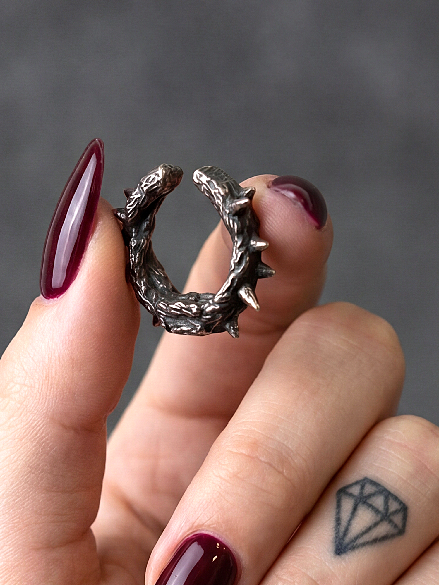 Моносерьга кафф SILVER CLAW