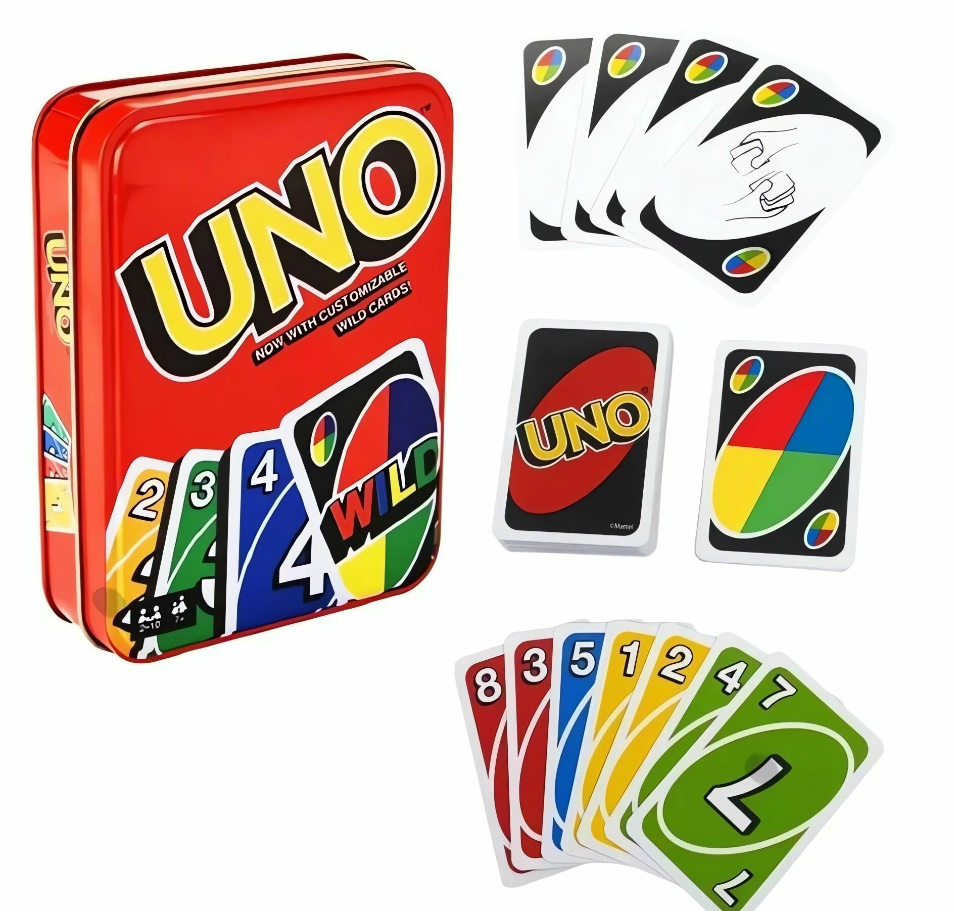 Настольная карточная игра UNO классика (УНО) в жестяной коробочке
