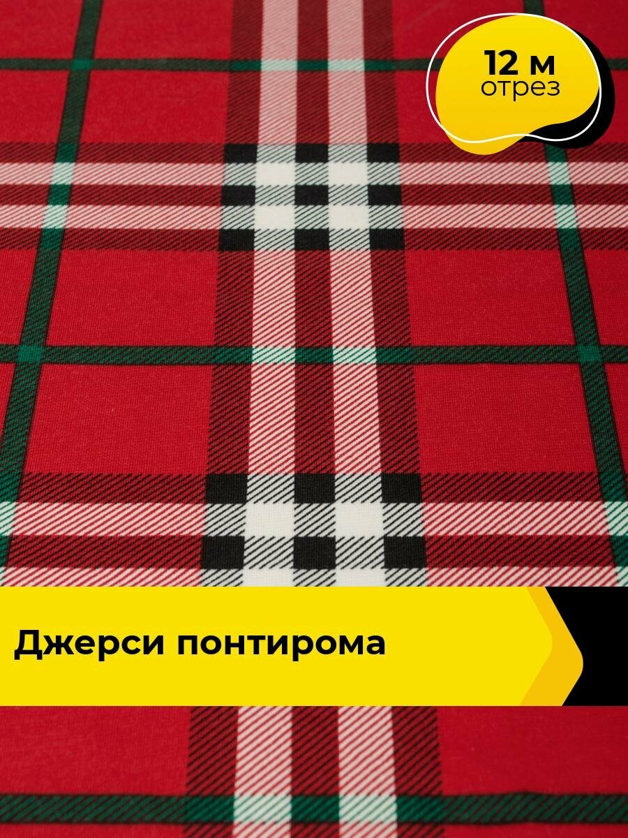 Ткань трикотажная для шитья Джерси "Понтирома" 12 м*150 см, цвет мультиколор