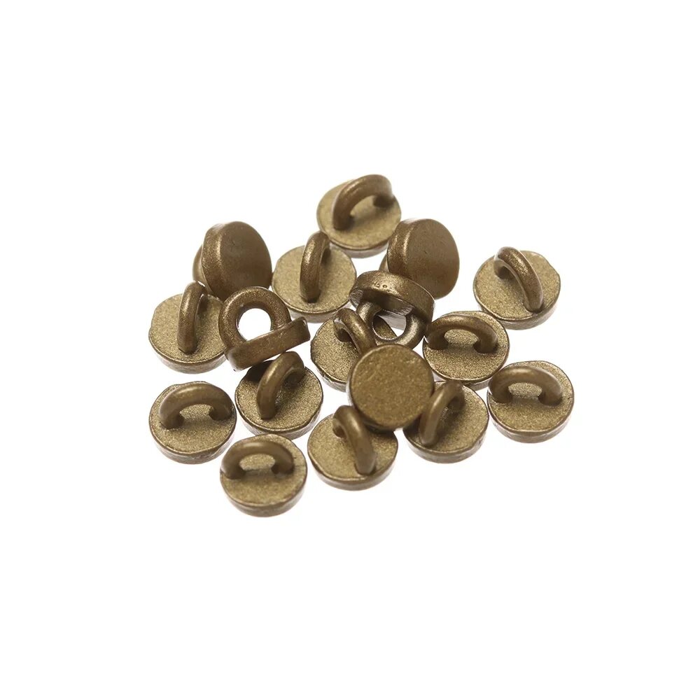 Мини металлические пуговицы 4 мм, 20/40 шт Бежевый, 20Pcs, Gold Flat