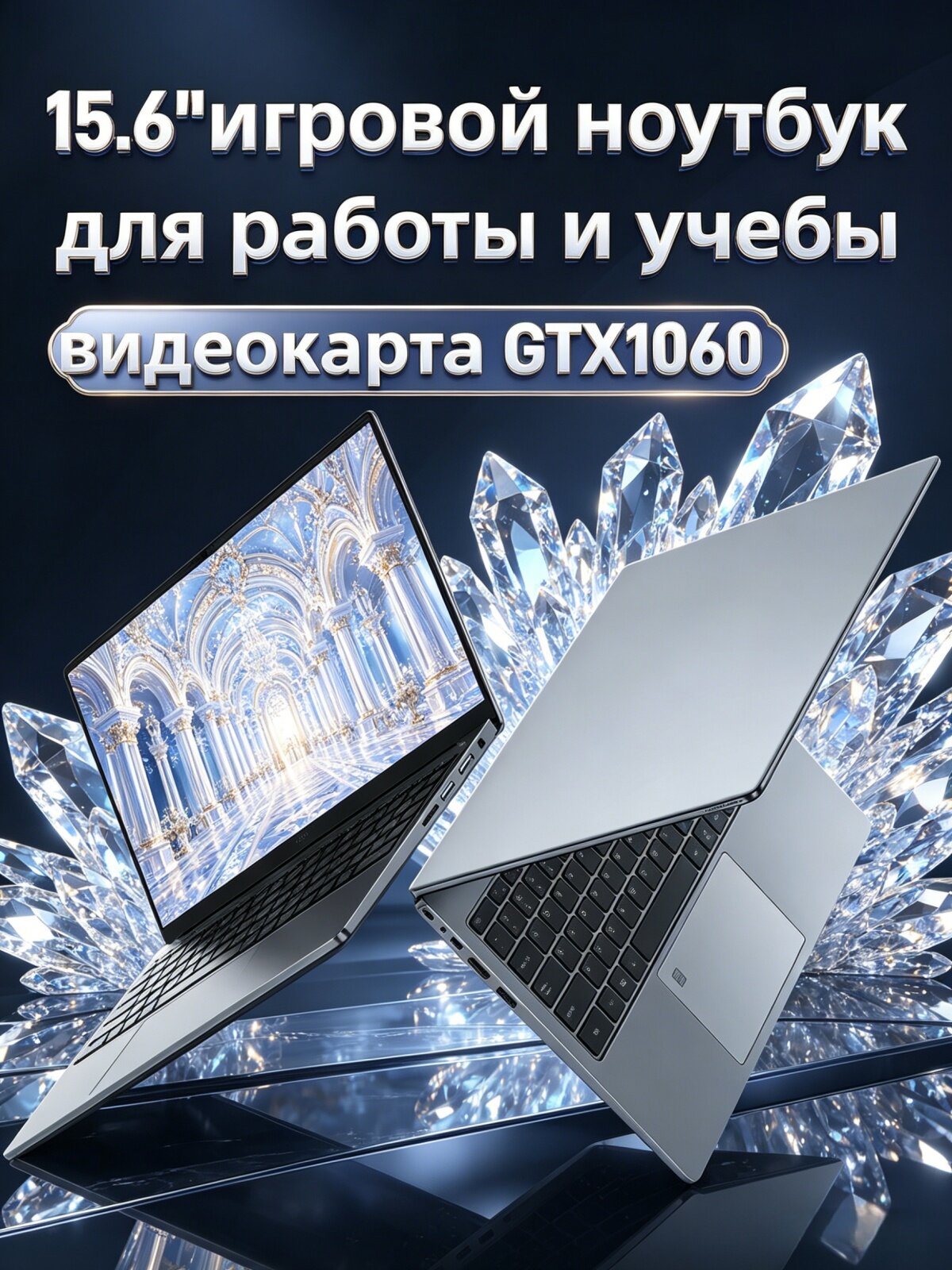 Премиальный игровой ноутбук для работы и учебы ноутбуки ультрабук 15,6" IPS, intel N95 видеокарта GTX1060, Windows11
