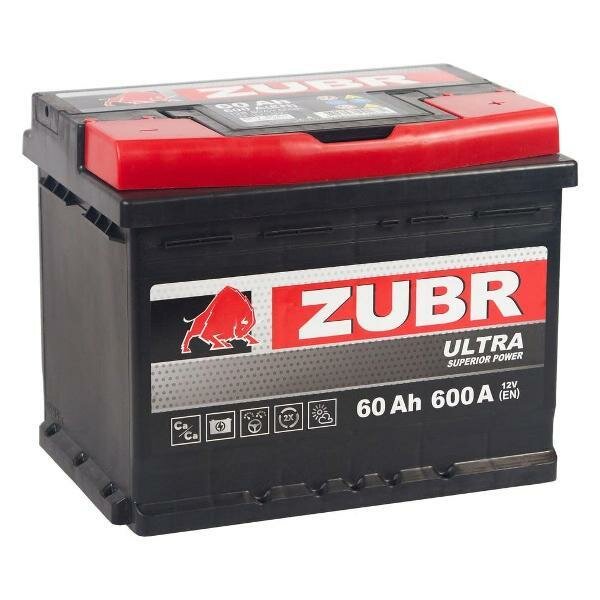 Аккумулятор для автомобиля ZUBR ZUBR Ultra 60Ah R+