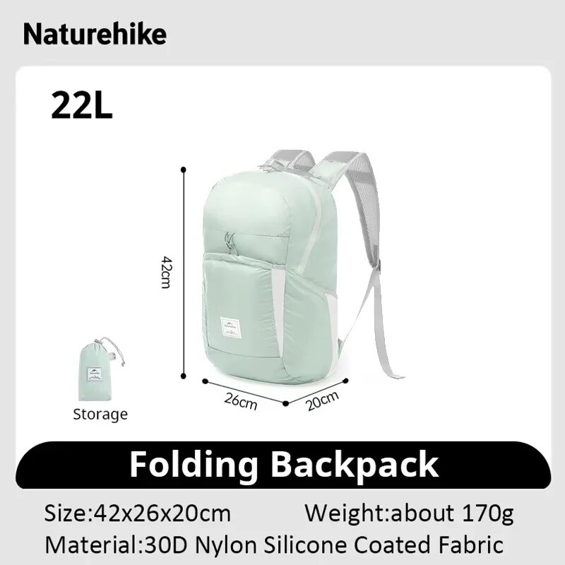 Рюкзак Naturehike для кемпинга и походов 18-30 л Green-22L