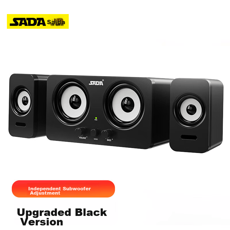 Saida D-220 компьютерные колонки с сабвуфером USB подключение для дома и рабочего стола Цвет：D-220 Черный 4-канальный