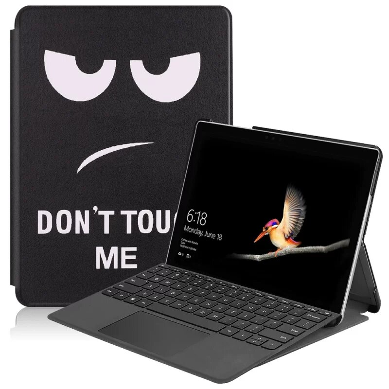 Защитный чехол для Microsoft Surface Go 3 с закаленным стеклом в дизайне «Большие глаза»