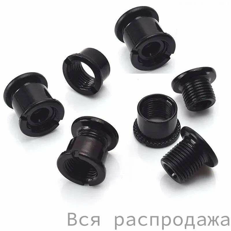 Бонки М8х8х7 (5 шт.): гайка M8x7 (8,6) мм, болт M8x8 (10,4 )мм, сталь, черные.